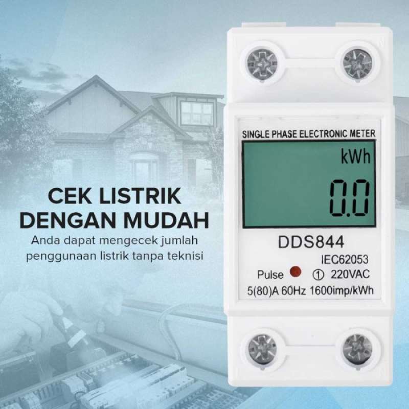 Promo Meteran Listrik Digital Lcd Din Rail Kwh Meter Single-phase 220 V ...