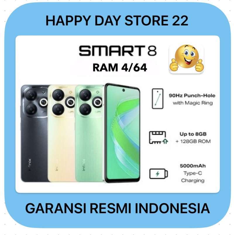 Jual Infinix Smart 8 Ram 4/64 Garansi Resmi No Repack - Green Di Seller ...