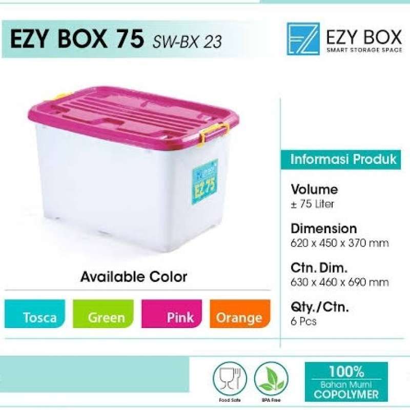 Promo Ezy Box Container 75 Liter Diskon 33% di Seller HENDRIJAYA - Cipulir, Kota Jakarta Selatan ...