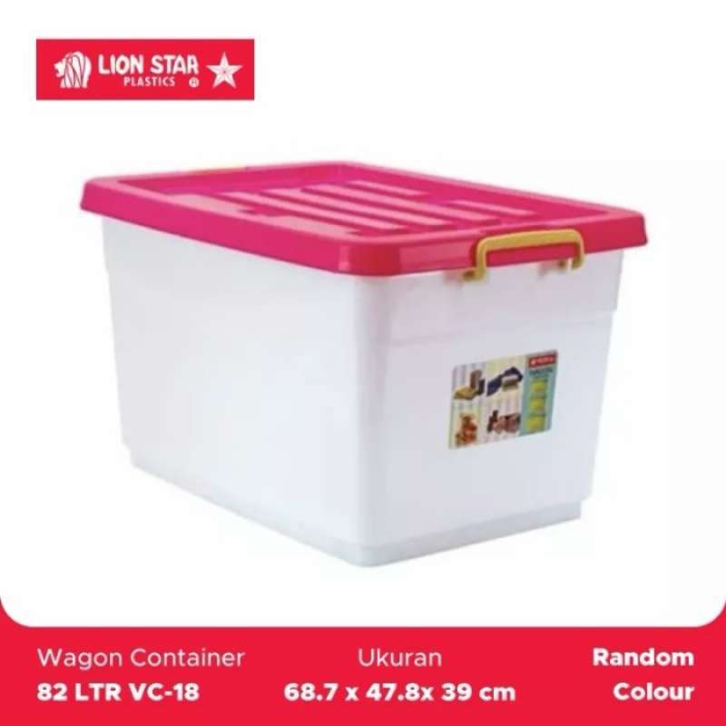 Promo LION STAR BOX CONTAINER WAGON 82 L RANDOM COLOUR Diskon 33% di ...
