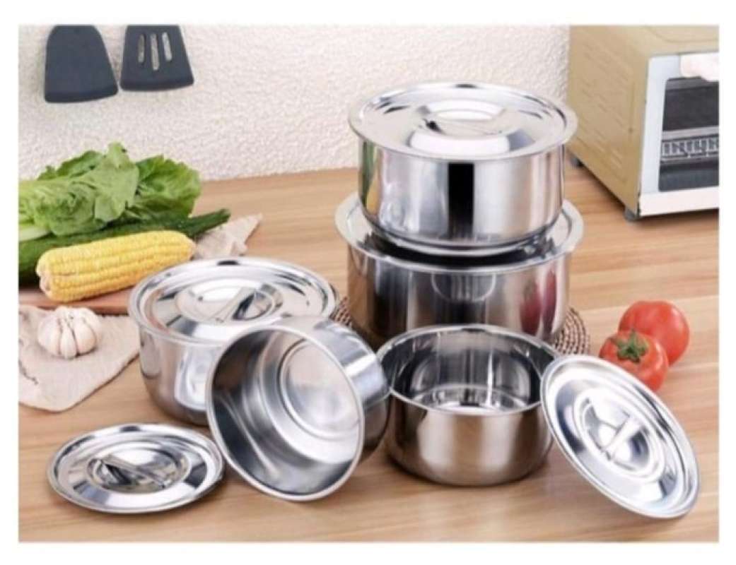 Promo SALE PANCI BERANAK PANCI SET 5 UKURAN STOCK POT 5 SUSUN STAINLESS ...