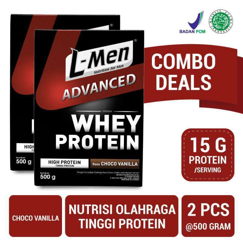 Promo WHS - Twin Pack - L-Men Whey Advanced Choco Vanilla 500g ...