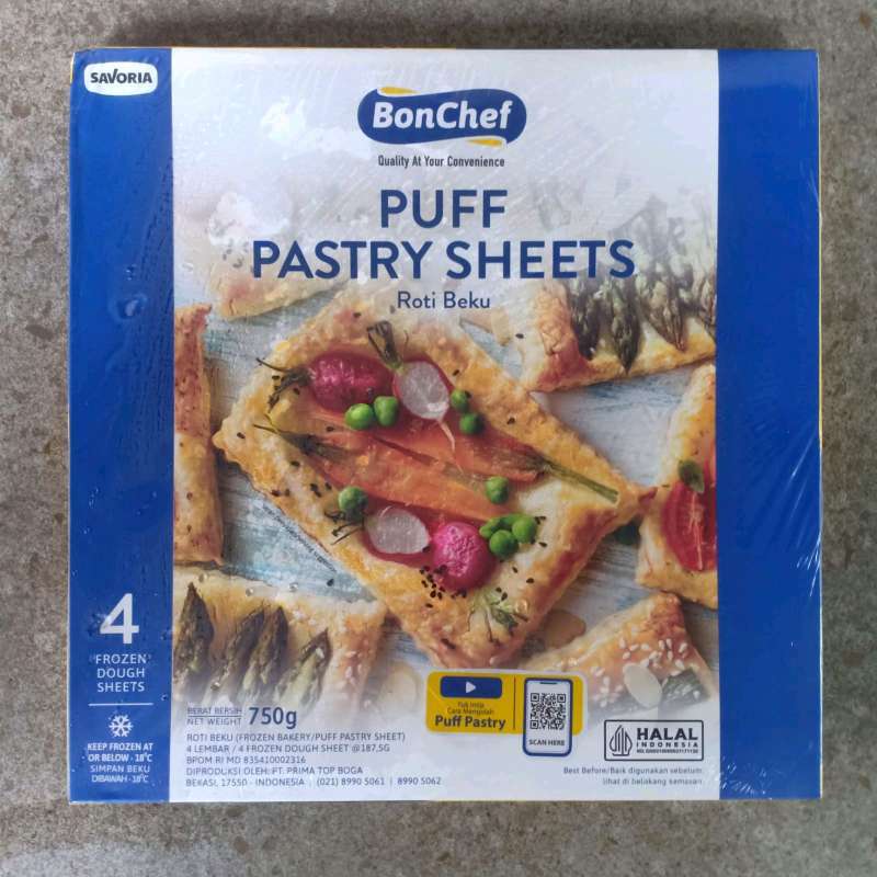 Promo BonChef Puff Pastry Sheet 750 gram (4 sheets) Diskon 2% di Seller ...