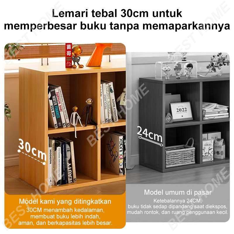 Promo Lemari buku kayu Rak buku anak Lemari kabinet Rak kayu Lemari ...