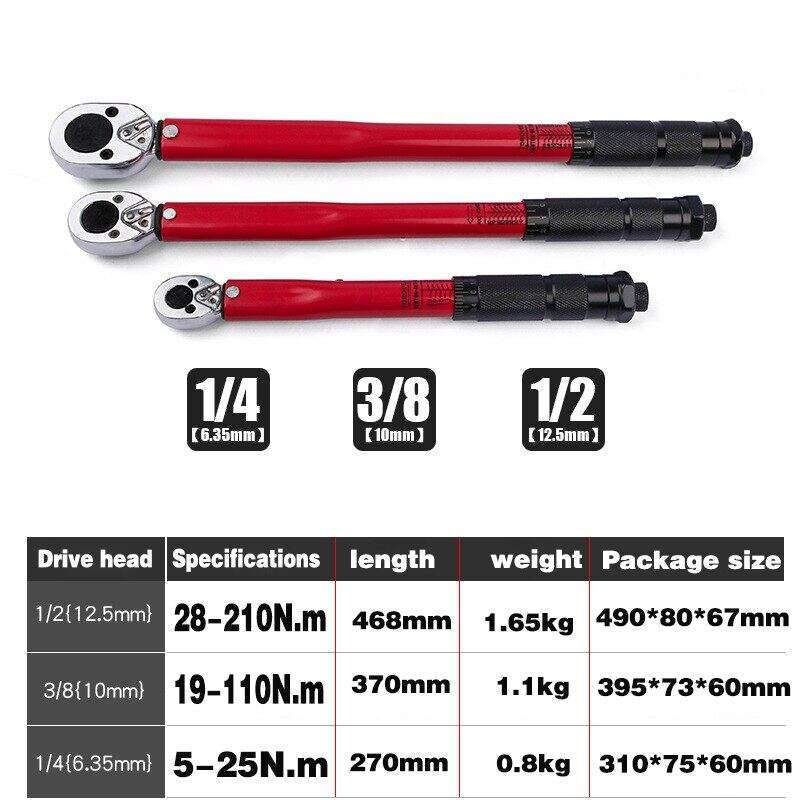 Promo 1/4'' 3/8'' 1/2'' Kunci Torsi Preset Drive Persegi Square Drive ...