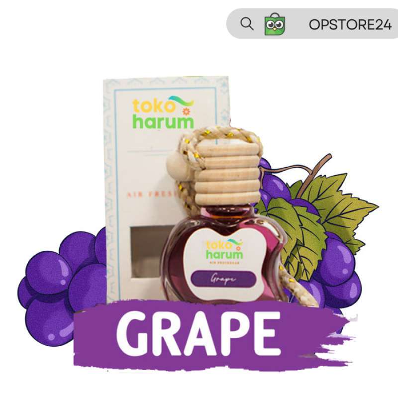 Jual Pengharum Ruangan / Parfum Mobil Botol Apel 10ML Original - GRAPE ...