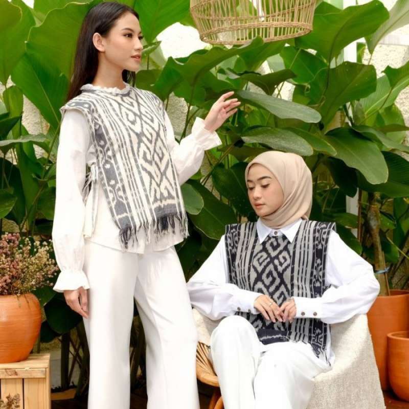 Jual Baju Batik Blouse Outer Tenun Songket Vest Tora Tenun Songket ...