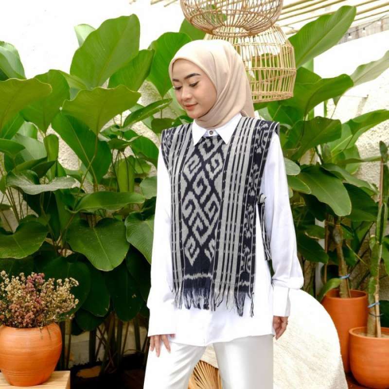 Jual Baju Batik Blouse Outer Tenun Songket Vest Tora Tenun Songket ...