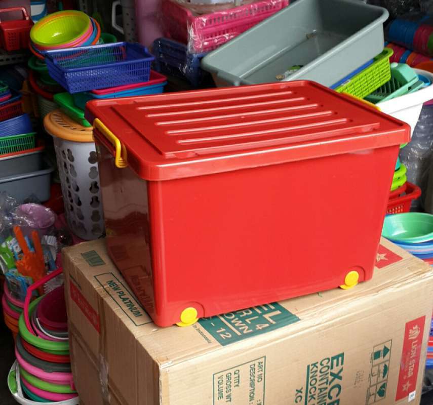 Promo BOX CONTAINER 60 LITER LG ROLLER / KONTAINER / SERBAGUNA ADA RODA ...