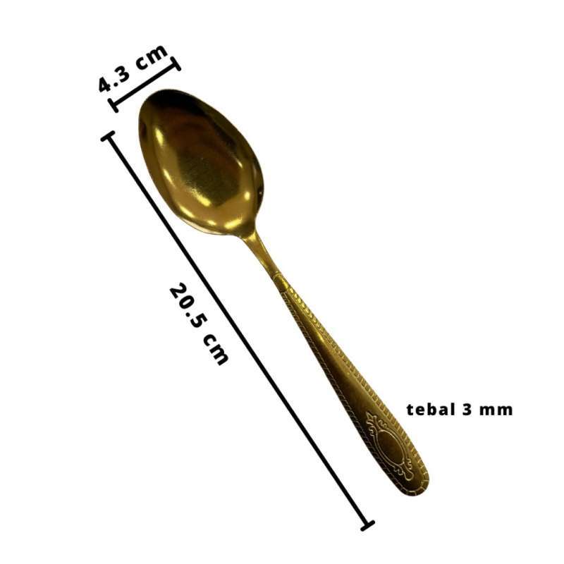Jual Sendok & Garpu Makan Gold Full Isi 6 Stainless Steels Anti Karat ...