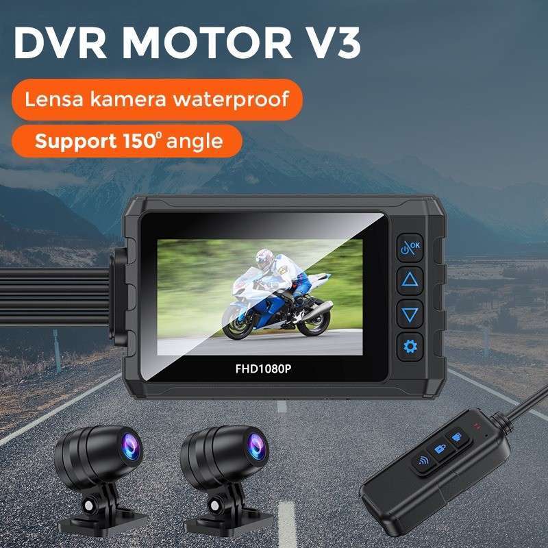 Promo Dvr Motor | Dvr V3 Motorcycle Recorder With Wifi Gps 1080p | Dvr ...