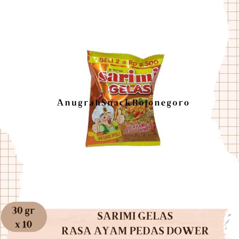 Jual Mi Instan Sarimi Gelas 30gr x 10 - Baso Sapi di Seller ...