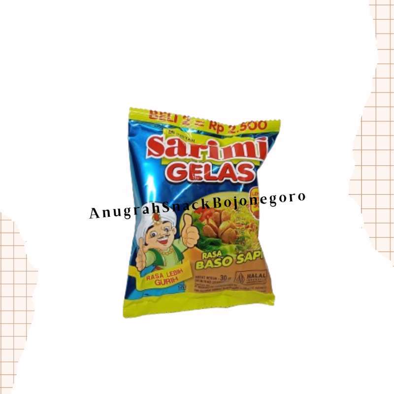 Jual Mi Instan Sarimi Gelas 30gr x 10 - Baso Sapi di Seller ...