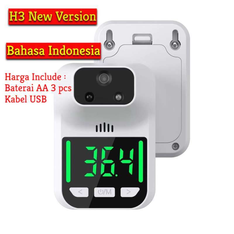 Promo New H3X Termometer Wall Non Contact Voice Broadcast Indonesia ...