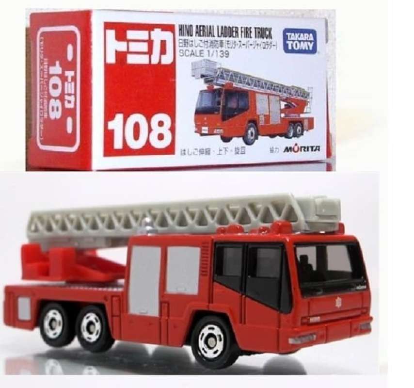 Promo TOMICA 108 HINO AERIAL LADDER FIRE TRUCK TAKARA TOMY - LUTOFIA ...