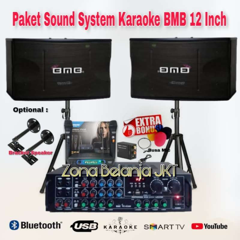 Promo Paket Sound System Karaoke Speaker Bmb 12 Inch Ampli Mic ( Set 2 ...
