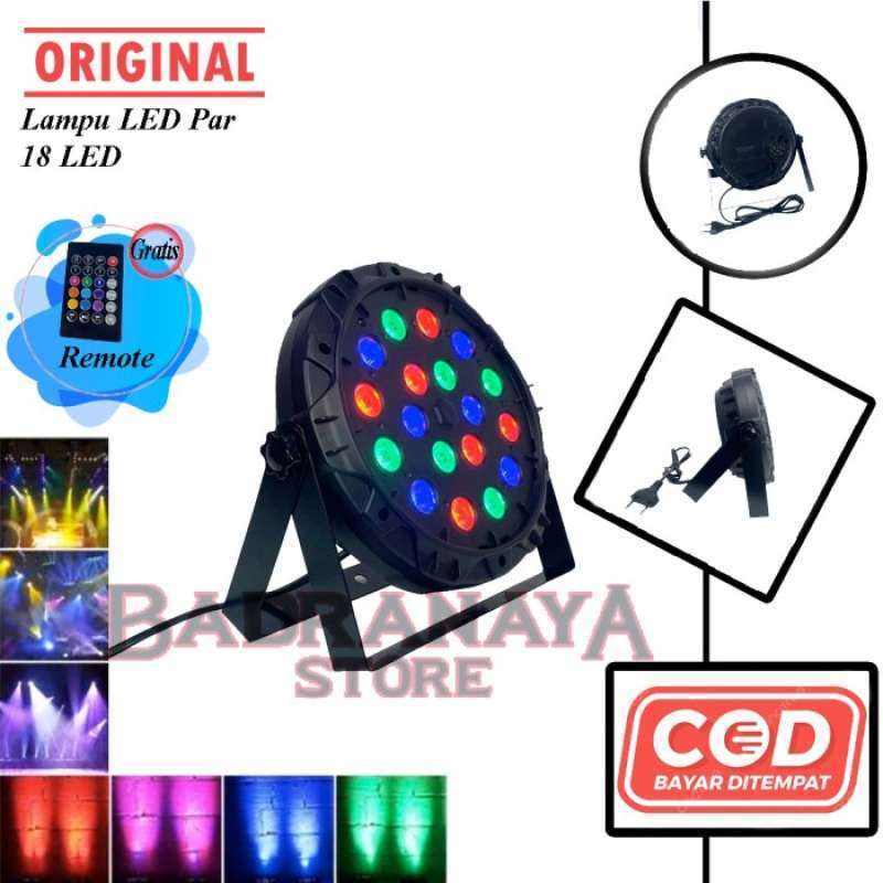 Promo LAMPU PAR LAMPU PANGGUNG DISCO SOROT PUTAR LED RGB 18 / 36 LED ...