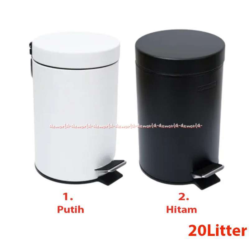 Jual Krisbow 20L Classic Round Step Bay Trashbin Soft Close Tong Sampah Keranjang Sampah Dengan ...