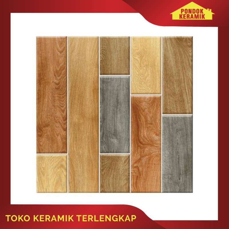 Jual Keramik Lantai Avignon 40x40 Ankara Brown / Keramik Motif Kayu Di ...