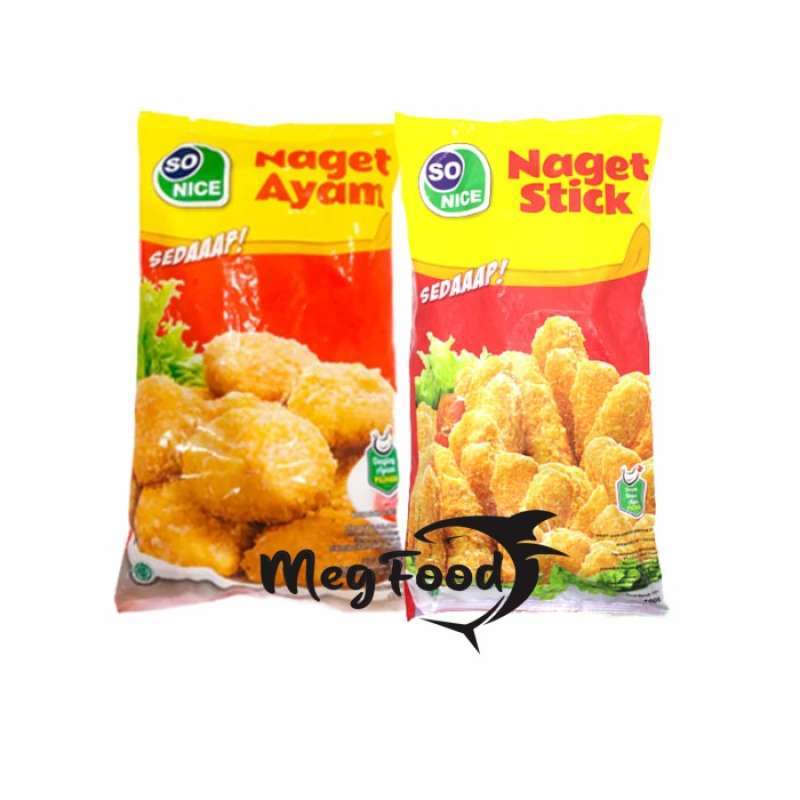 Jual So Nice Chicken Nugget Sedap | Naget Ayam Stick 1 Kg di Seller Meg ...