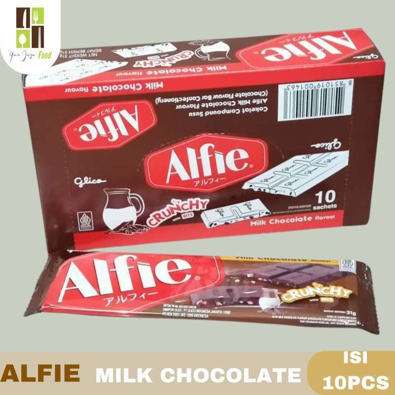 Jual Glico Alfie Coklat Biscuit Crunchy Milk Chocolate/ Strawberry Milk ...