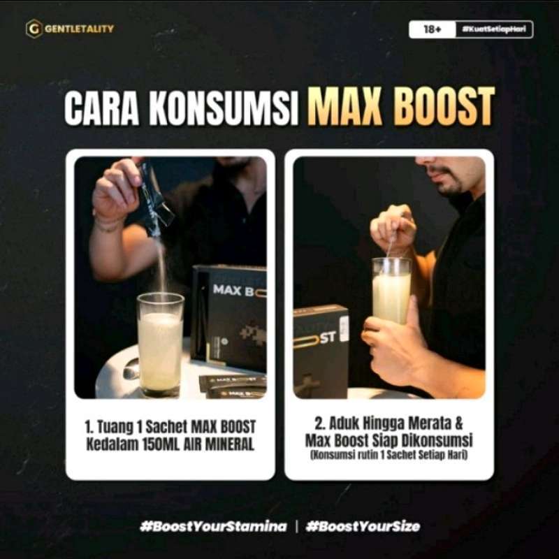 Promo Max Boost Gentletality Minuman Pria Dewasa - 1 Sachet Diskon 12% ...