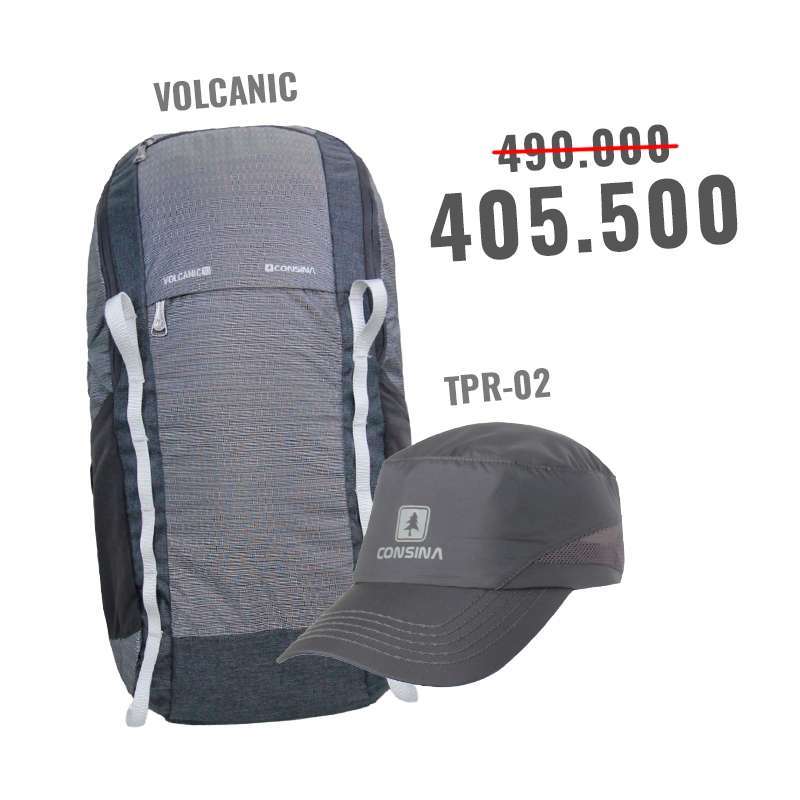 Promo Paket Bundling Consina Volcanic Tas Ransel 30l Dan Tpr 002 Topi ...