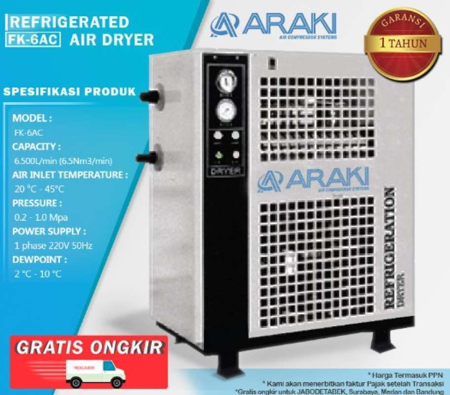 Jual Refrigerated Air Dryer Fk-6ac Di Seller Pt Indotara Persada Official Store - Cikupa, Kab ...