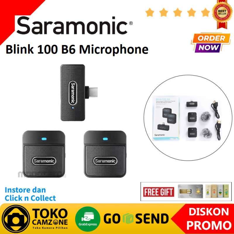 Jual Saramonic Blink 100 B6 2.4GHz Type C Mic Wireless Microphone di ...