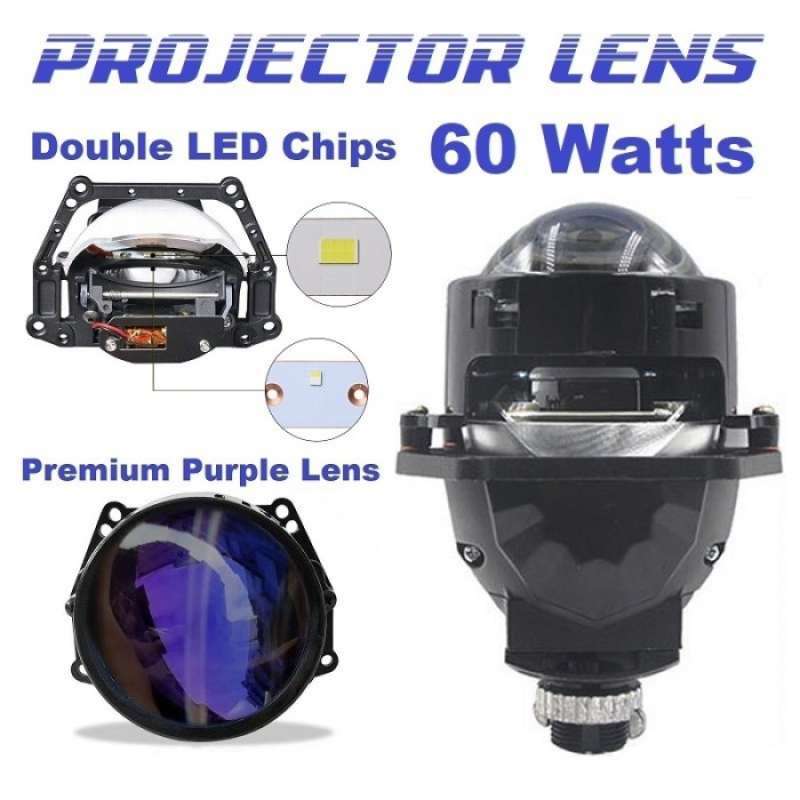 Promo Projector Projie BiLED LED Bi-Led Vinyx P50 3 Inch Inchi Purple ...