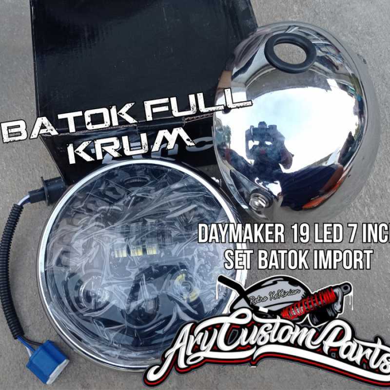 Promo daymaker 7 inch 19 led set batok cocok tiger ninja megapro w175 ...