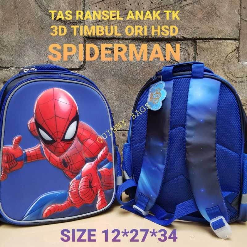 Jual TAS SEKOLAH ANAK PAUD TK BATMAN CAPT USA 3D TIMBUL ORIGINAL HSD IMPORT - TK SPIDERMAN 3 di ...
