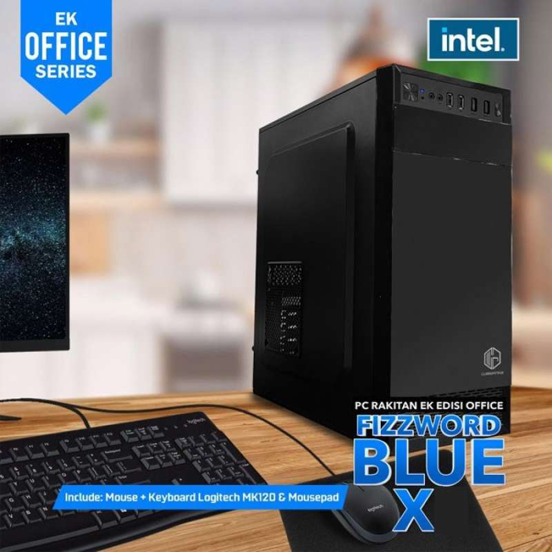 Promo PC Rakitan EK Office Fizzword Blue-X - Core i3 8GB Enter Komputer ...