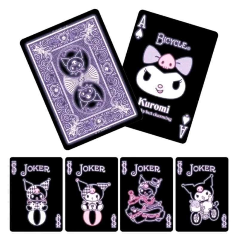 Jual KARTU REMI POKER KUROMI PLAYING CARD SANRIO BLACK PURPLE COOL ...
