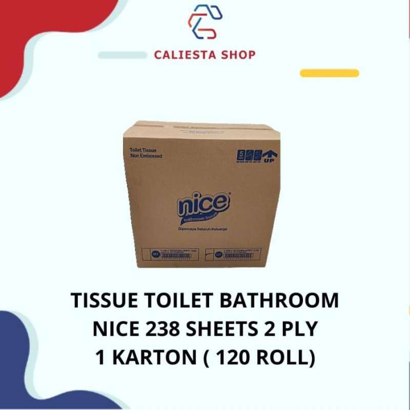Jual Tissue Toilet Bathroom Nice 238 Sheets 2 Ply - 1 Karton ( 120 Roll ...