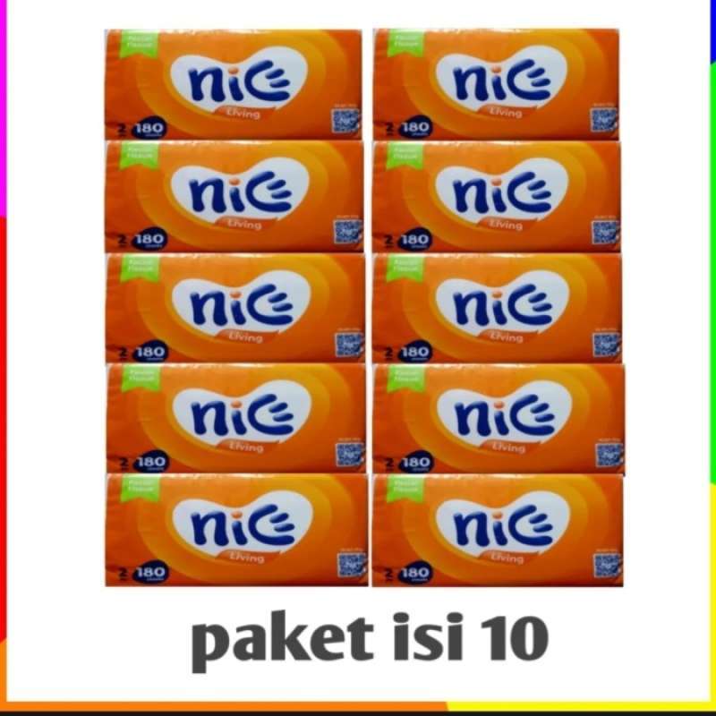 Promo 10 Pack Tisu Nice 180s 2ply / 10pcs Tisu Nice 180 Sheet 2ply ...