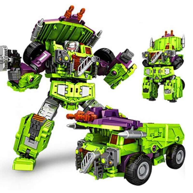 Jual Jinjiang Mainan Rakit Robot Devastator Transformer 6 in 1 JJ626A ...