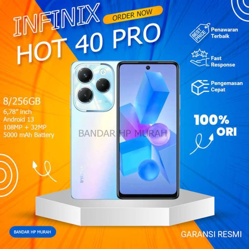 Jual NEW PRODUK INFINIX HOT 40 PRO NFC 8/256GB 120Hz KAMERA 108MP Garansi Resmi - Promo di ...