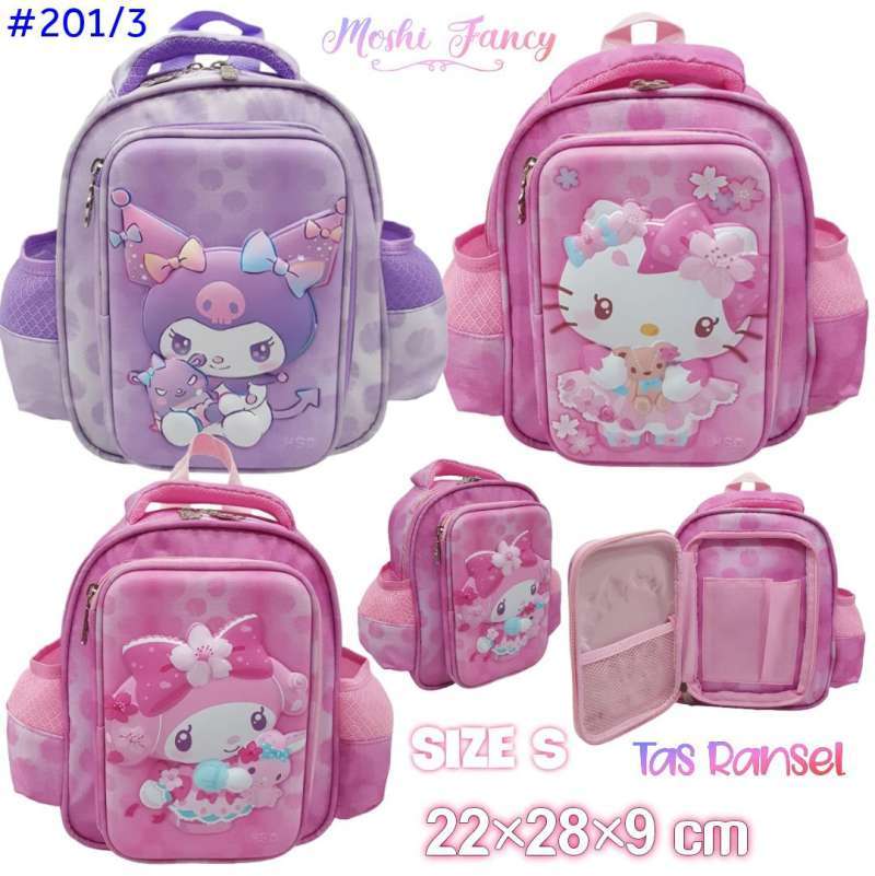 Jual Tas Ransel Kuromi Hello Kitty dan My Melody / Tas Anak PG dan Anak PAUD dan TK Perempuan ...