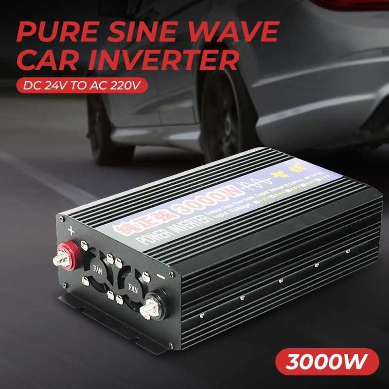 Jual Power Inverter Mobil Pure Sine Wave DC 24V to AC 220V 3000W NBQ3000W Sekring Pemutus Aki ...