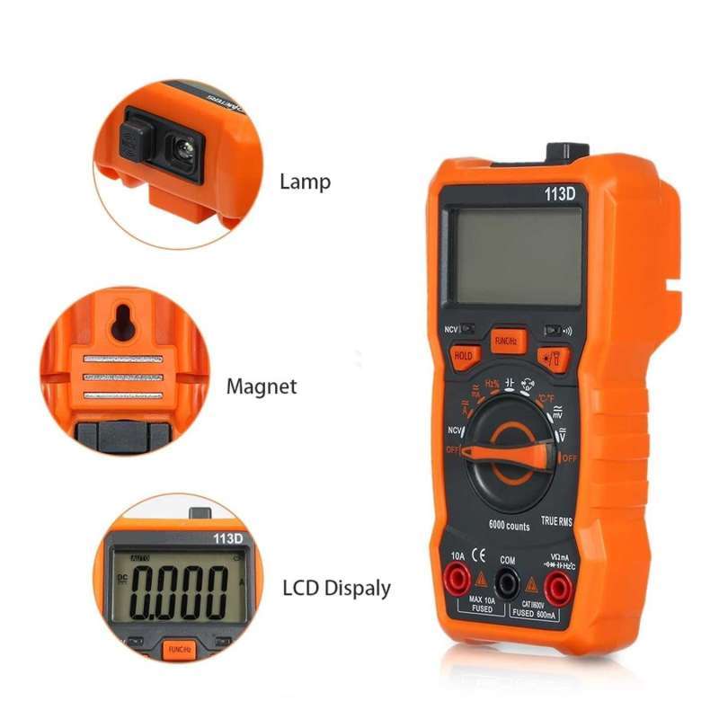 Promo Pocket Size Digital Multimeter AC/DC Voltage Tester 113A Tespen ...