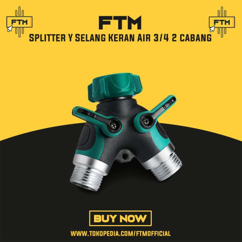 Promo Splitter Y Selang Keran Air 3/4 Irigasi Taman Cabang 2 - HG180 ...