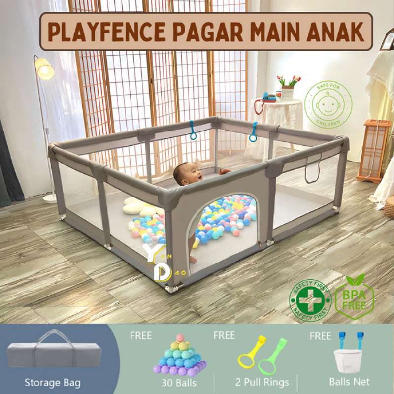 Promo Pagar Tempat Main Kolam Mandi Bola Anak Baby Playfence Playmat ...