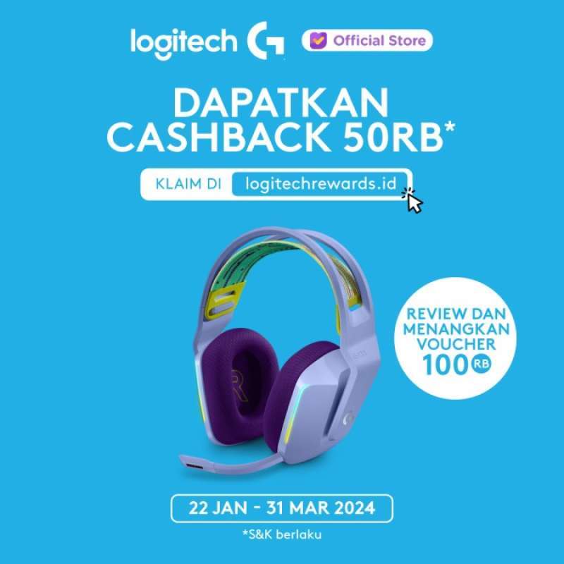 Promo Logitech G733 Lightspeed Wireless 7.1 Surround Gaming Headset ...