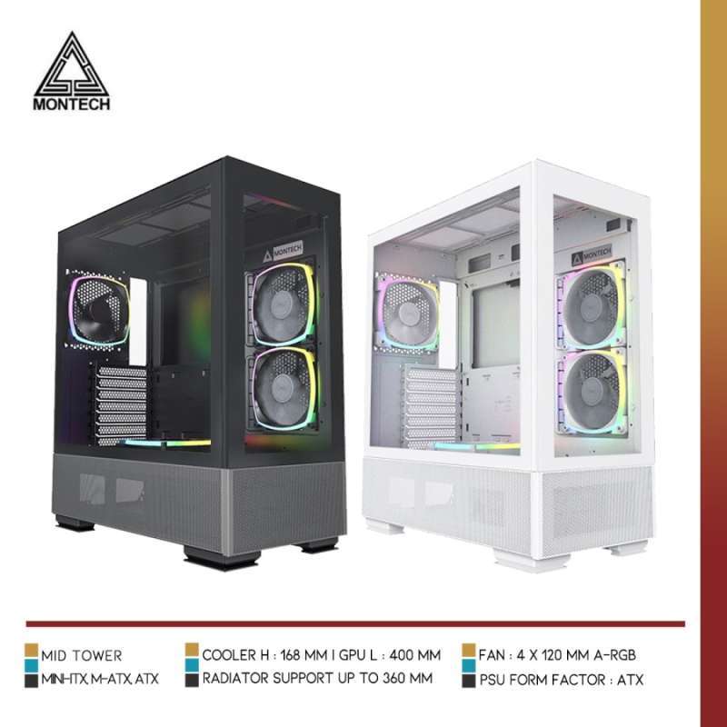 Jual MONTECH SKY TWO | Mid Tower Computer Case - Hitam di Seller Nano ...