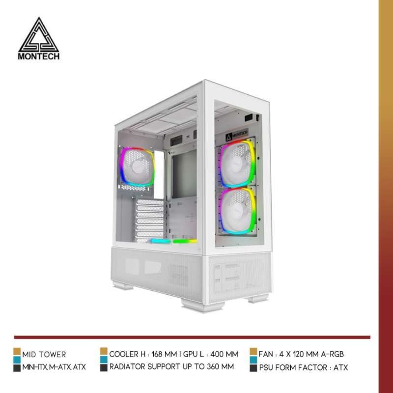 Jual MONTECH SKY TWO | Mid Tower Computer Case - Putih di Seller Nano Komputer - Nano Komputer ...
