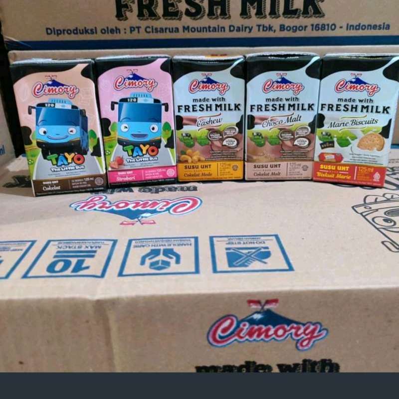 Jual 1 dus isi 40 cimory susu uht 125ml bebas mix rasa - Strawberry di ...