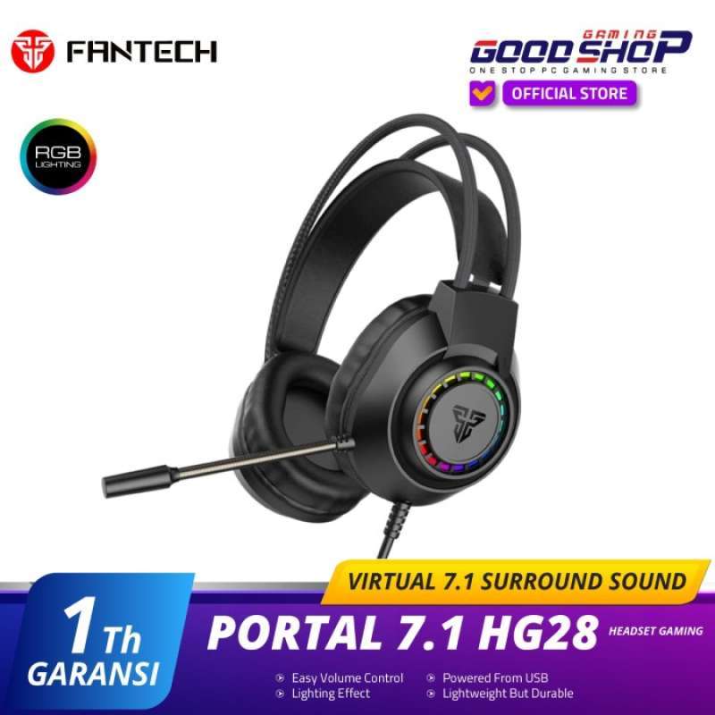 Promo Fantech Portal 7.1 Hg28 Usb Headset Gaming Rgb Diskon 9% Di ...
