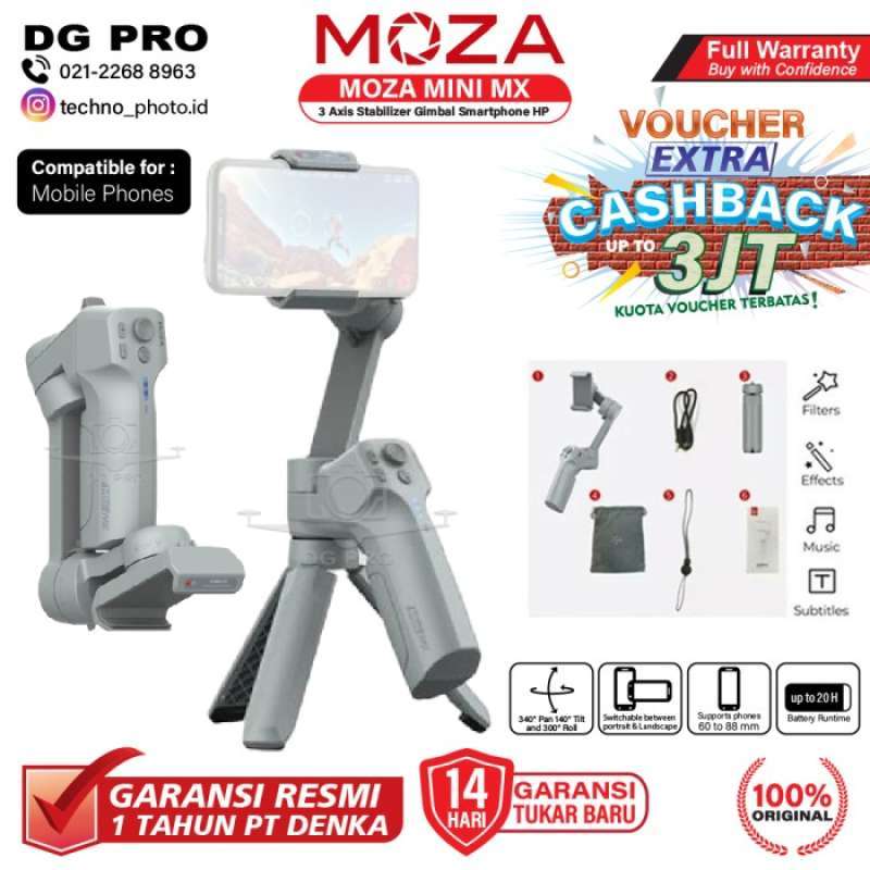 Promo Moza Mini Mx Axis Folding Stabilizer Handheld Gimbal Smartphone Hp Diskon Di Seller