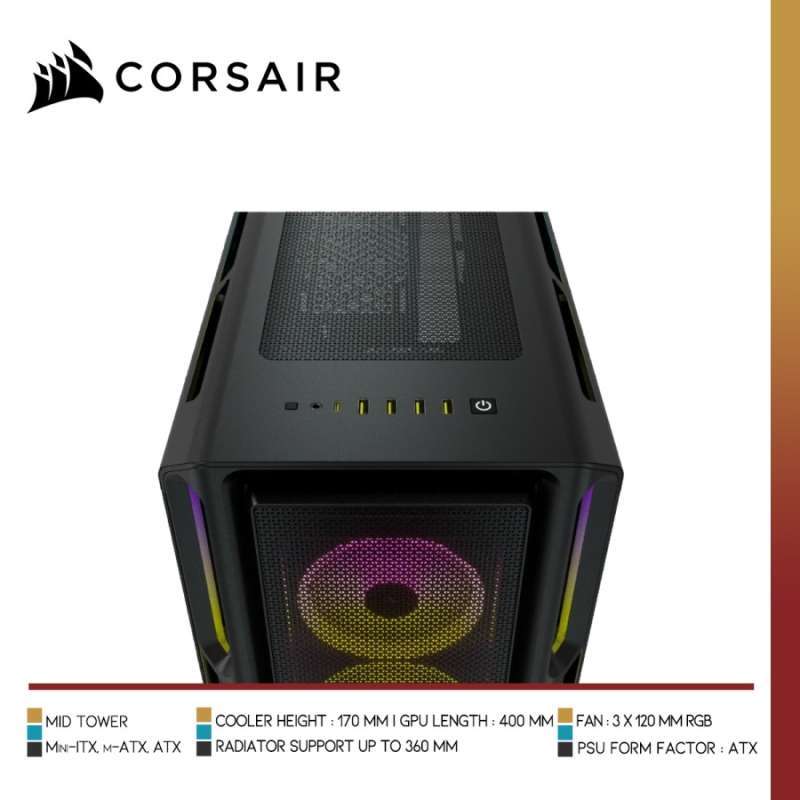 Jual Corsair - iCUE 5000T RGB Tempered Glass Mid-Tower ATX PC Case ...